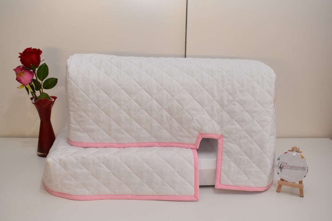 Janome 500e Embroidery Machine Dust Cover: Quilted Fabric, Optional Mat ...