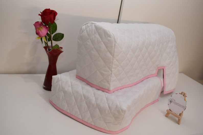 Janome 500e Embroidery Machine Dust Cover: Quilted Fabric, Optional Mat ...