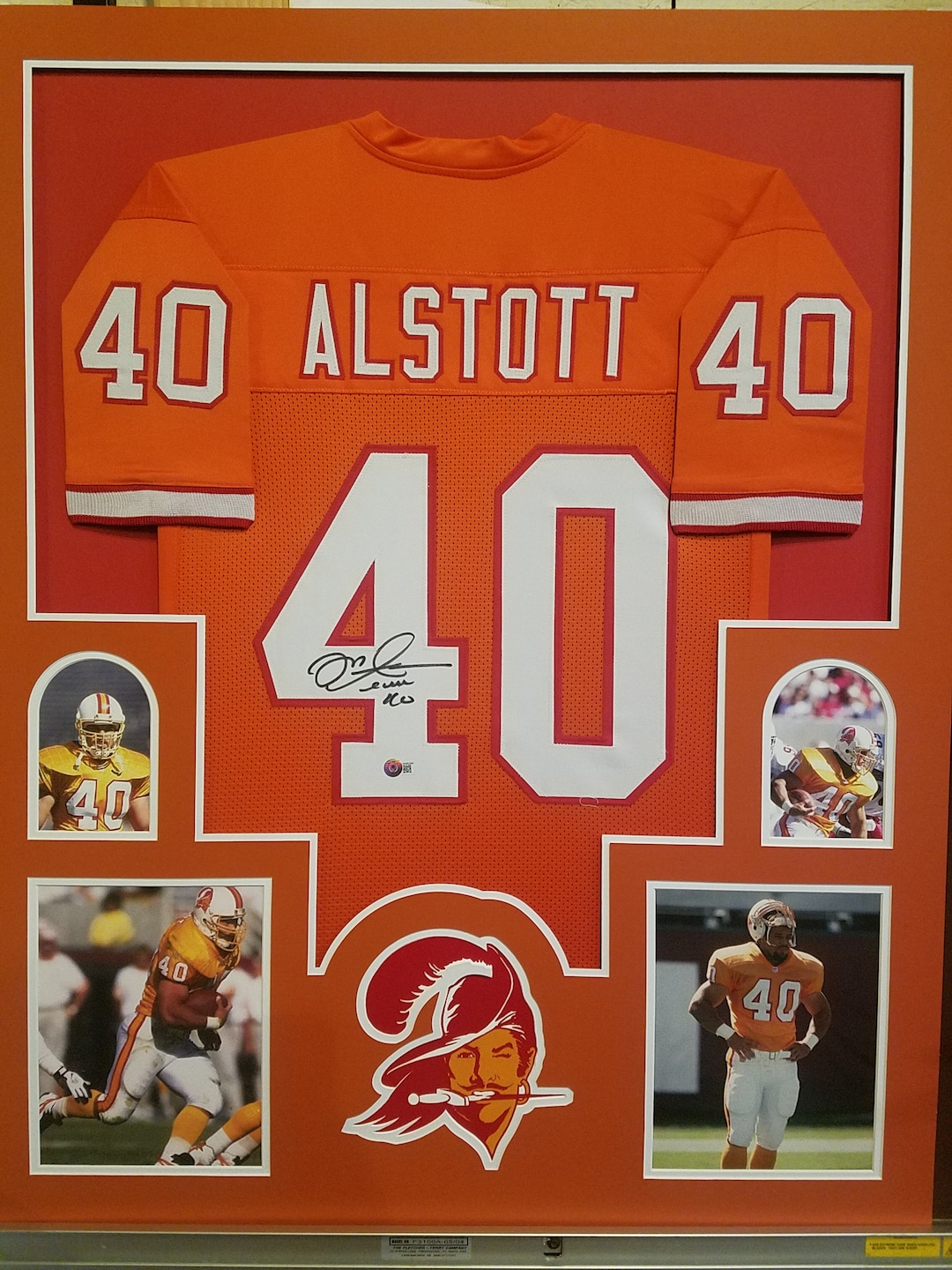 Mike Alstott Autographed Signed Framed Tampa Bay Buccaneers Throwback Jersey BECKETT - Etsy
