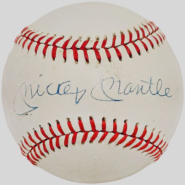 Mickey Mantle Autograph Card - Etsy