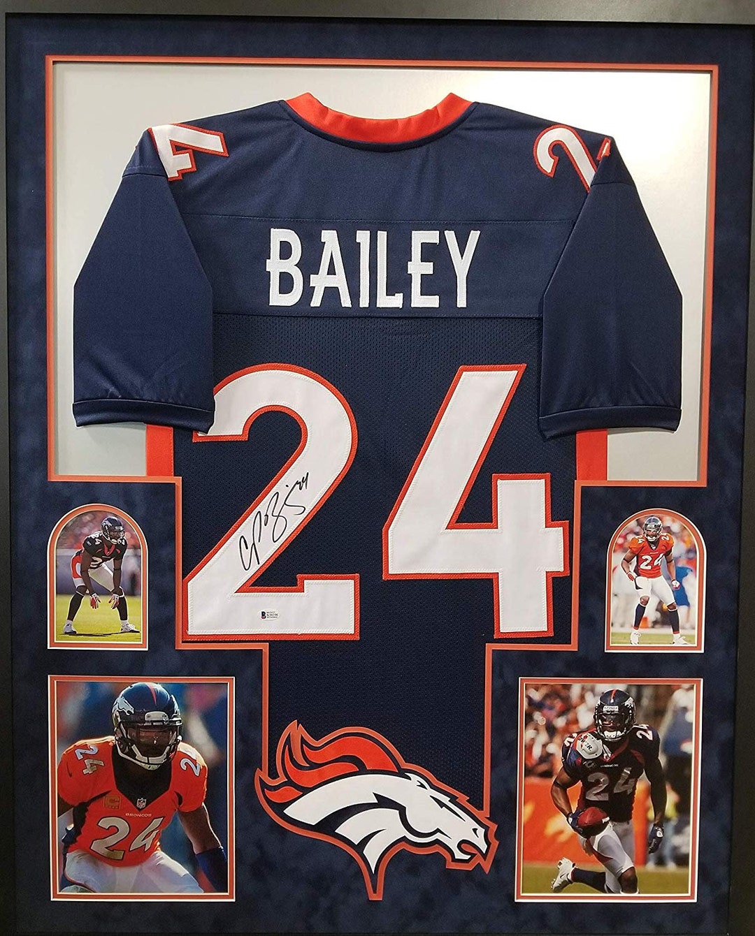Champ Bailey Autographed Signed Framed Denver Broncos Jersey BECKETT - Etsy