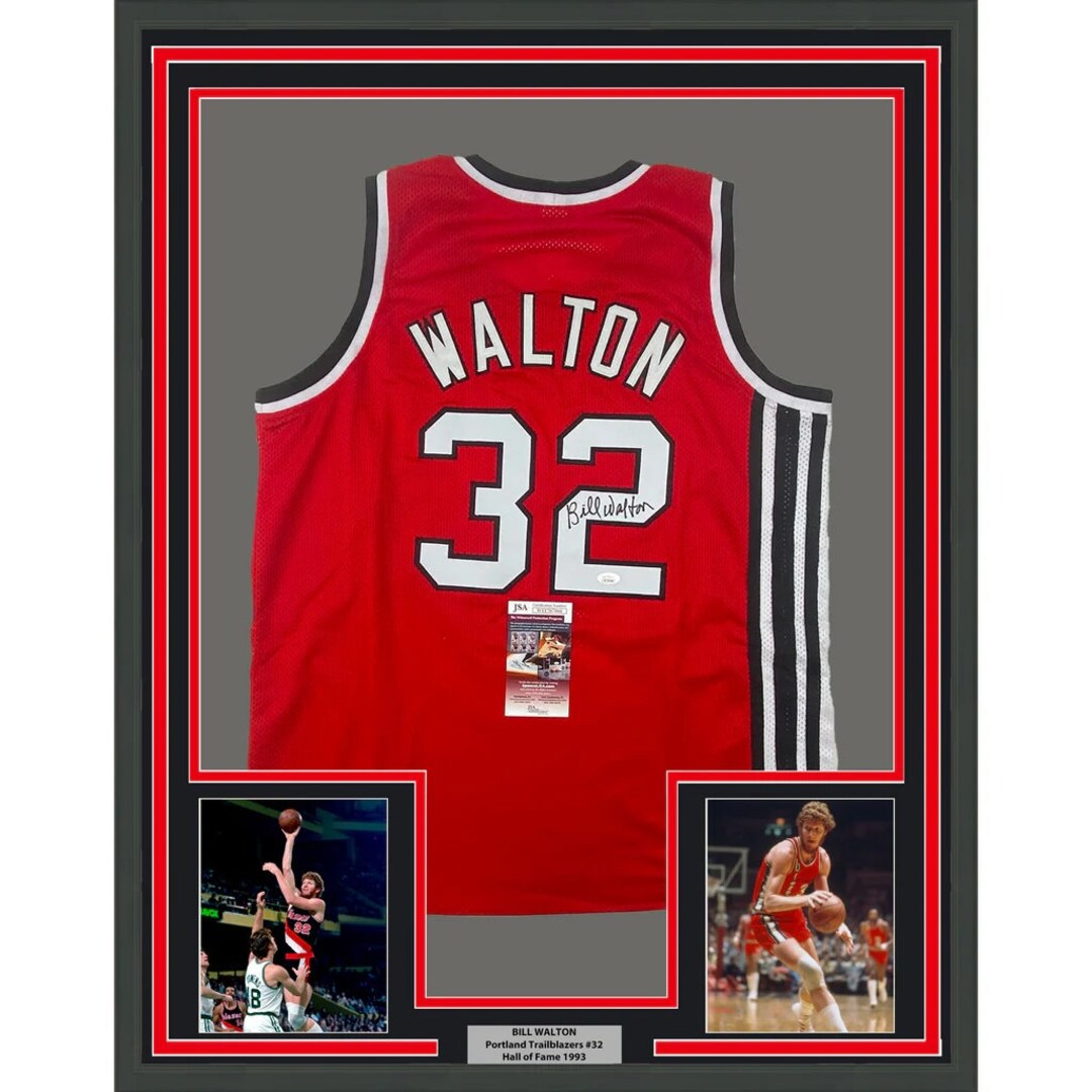 Bill Walton Autographed Signed Framed Portland Trail Blazers Jersey JSA ...