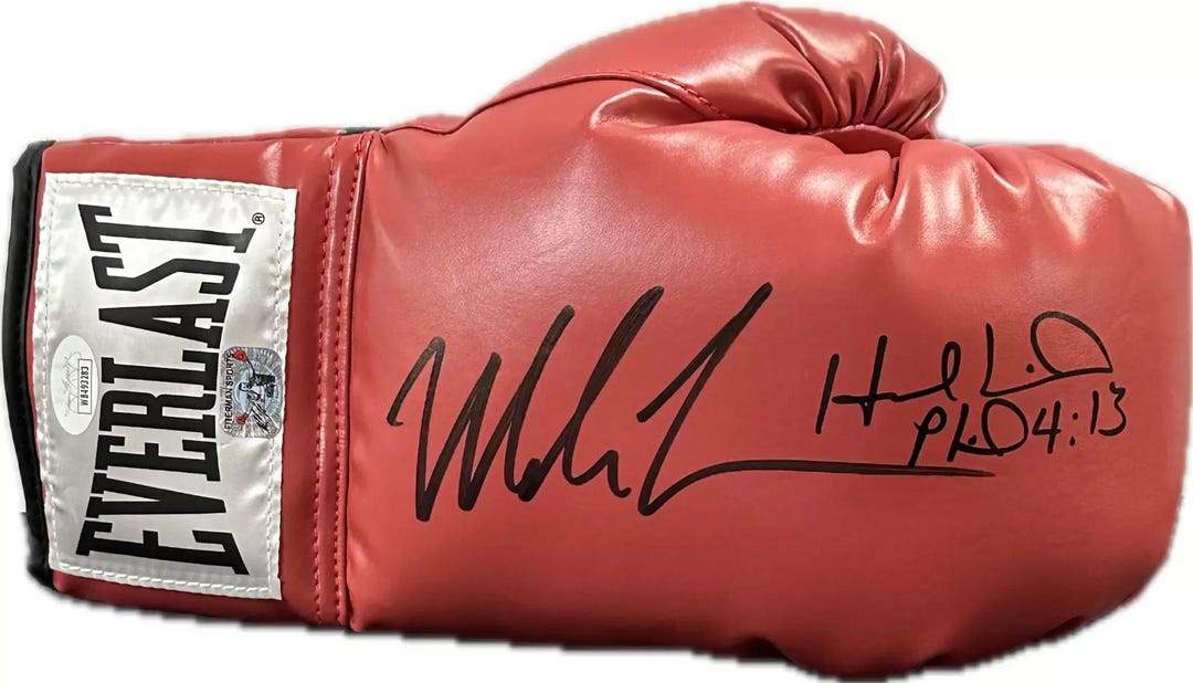 Mike Tyson & Evander Holyfield Autographed Signed Boxing Glove JSA COA ...