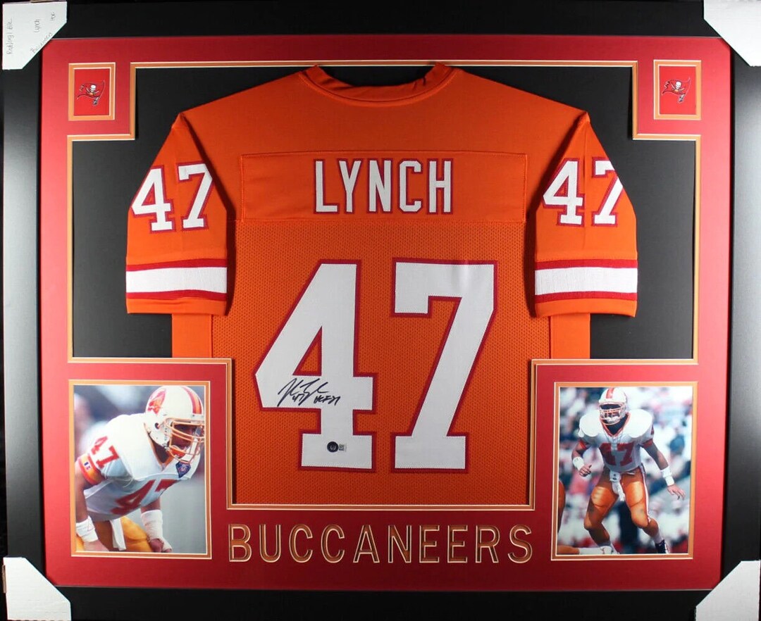 John Lynch Signed Autographed Framed Tampa Bay Buccaneers Jersey ...