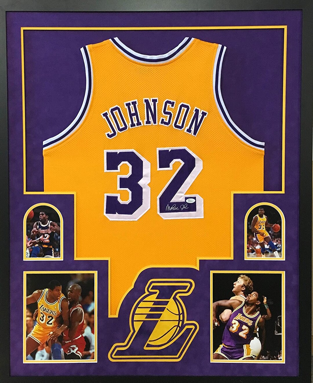 Magic Johnson Autographed Signed Framed Los Angeles Lakers - Etsy