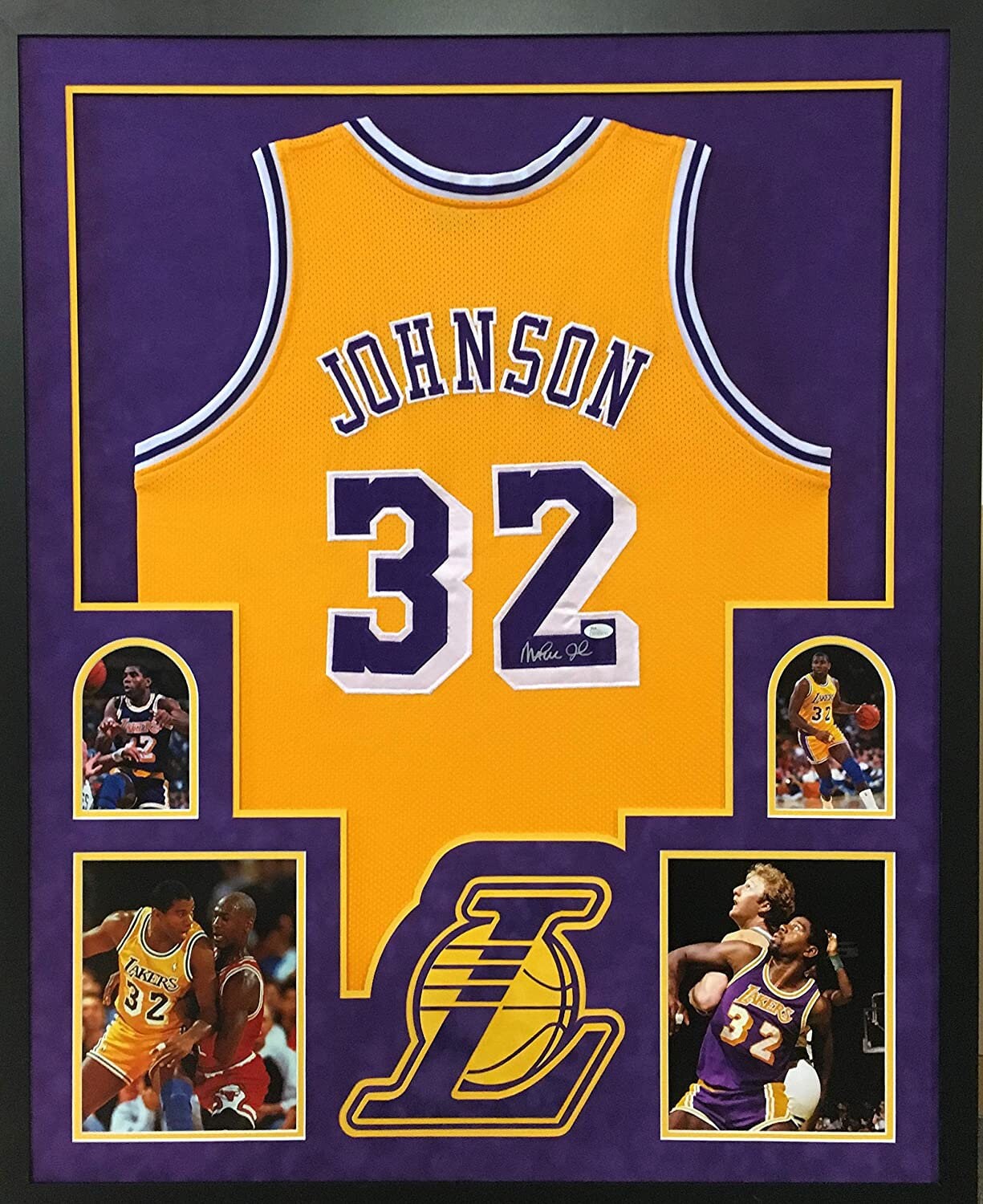 Magic Johnson Autographed Signed Framed Los Angeles Lakers - Etsy