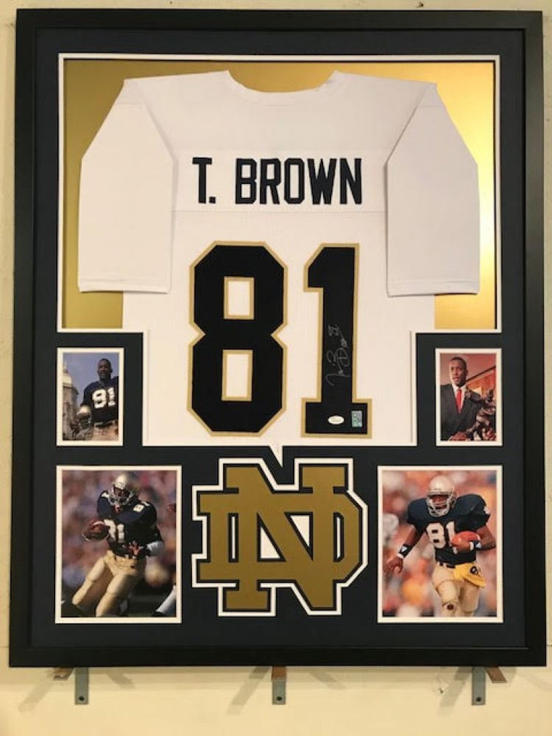 Tim Brown Autographed Signed Notre Dame Fighting Irish Framed - Etsy