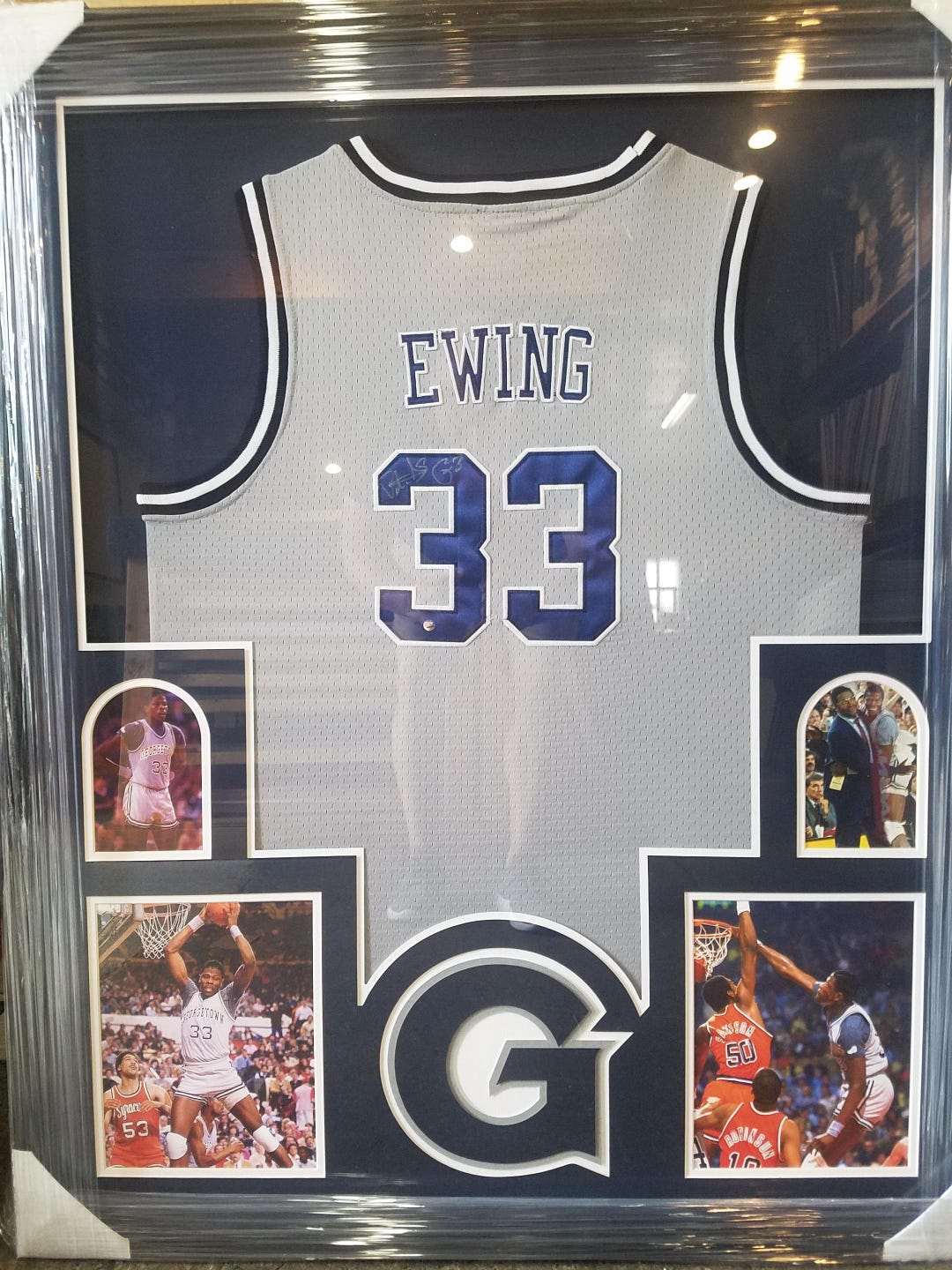 Patrick Ewing Signed Autographed Framed Georgetown Hoyas Jersey - Etsy
