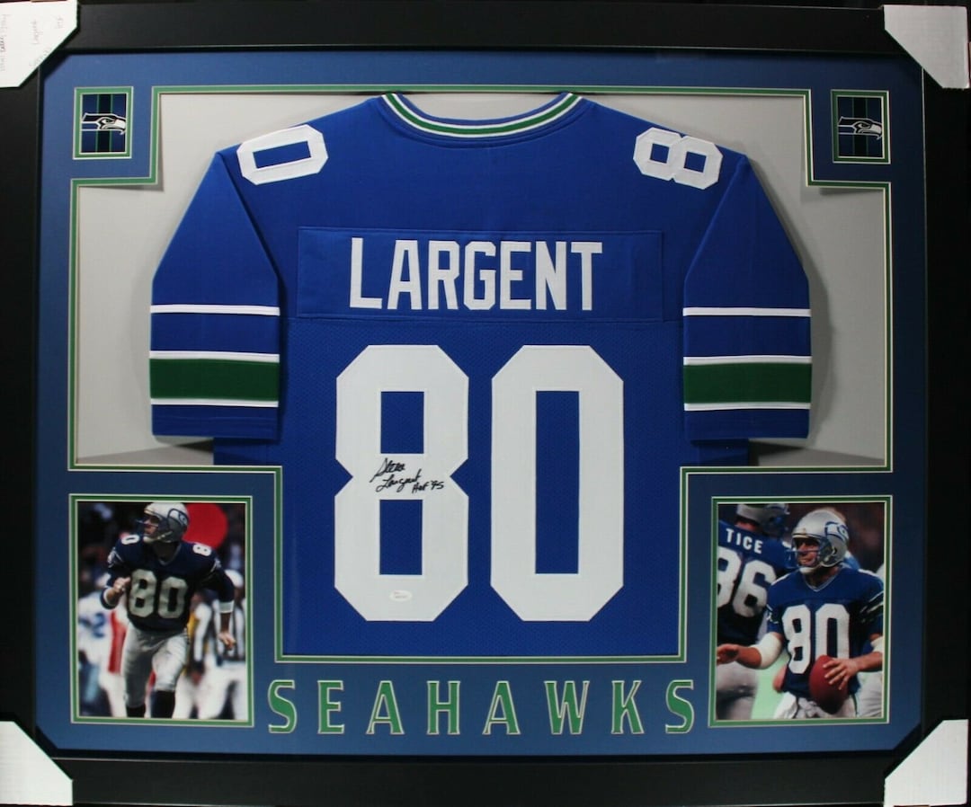 Steve Largent Autographed Signed Framed Seattle Seahawks Jersey JSA - Etsy
