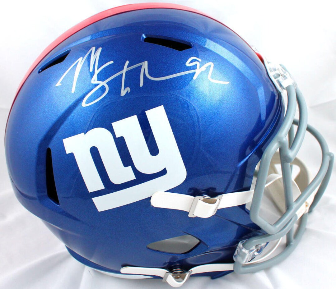 Michael Strahan Autographed Signed New York Giants Helmet BECKETT - Etsy