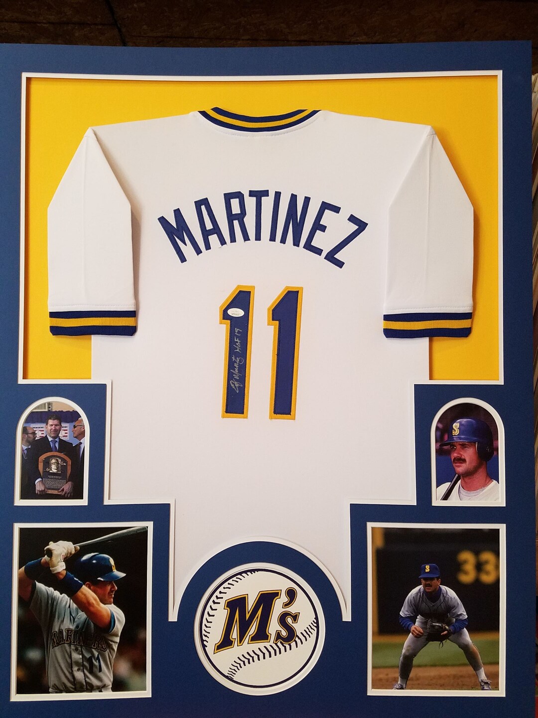 Edgar Martinez Autographed Signed Framed Seattle Mariners Jersey JSA - Etsy