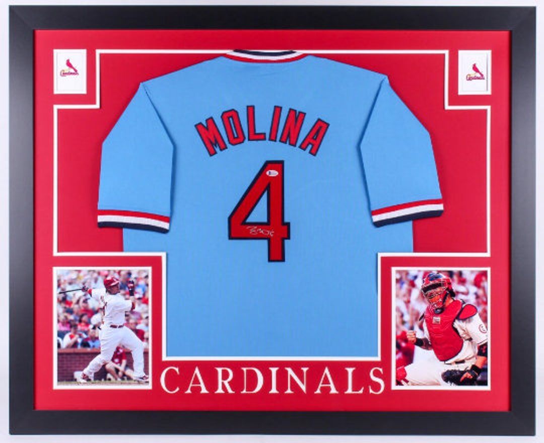Yadier Molina Autographed Signed Framed St. Louis Cardinals Jersey ...