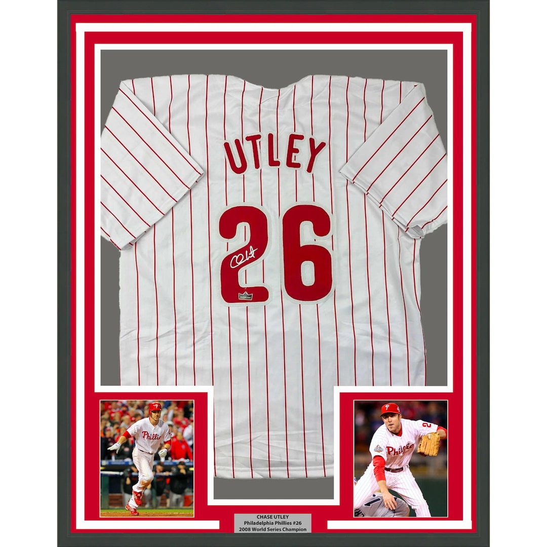 Chase Utley Autographed Signed Framed Philadelphia Phillies Jersey ...
