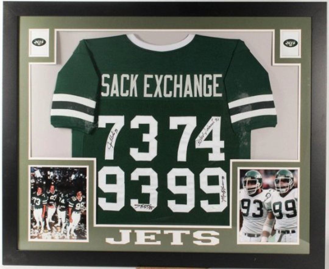 New York Sack Exchange (4) Autographed Signed Framed New York Jets ...