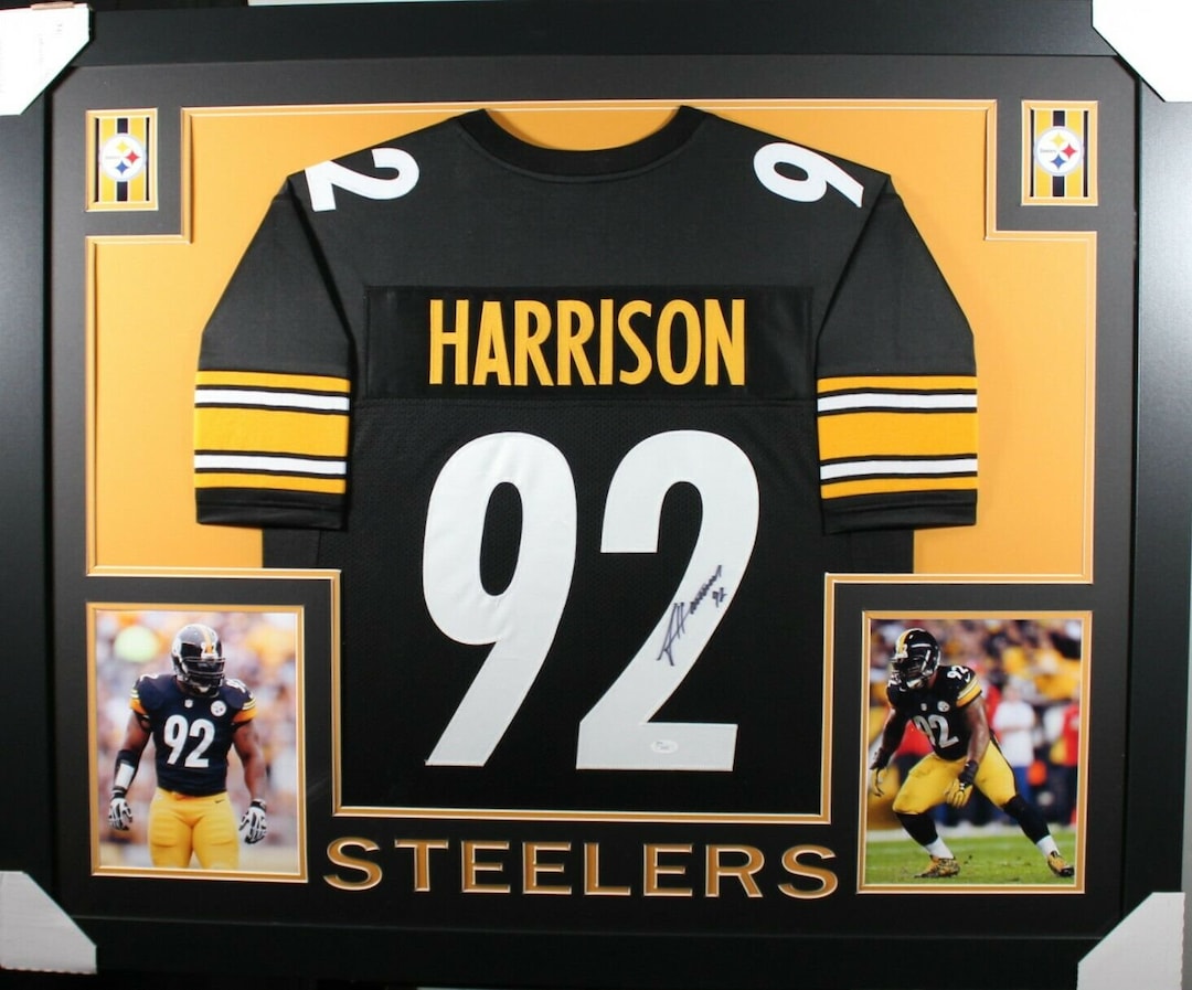 James Harrison Autographed Signed Framed Pittsburgh Steelers Jersey JSA ...