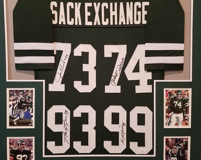 New York Sack Exchange 4 Sigs Autographed Signed Framed New York Jets ...
