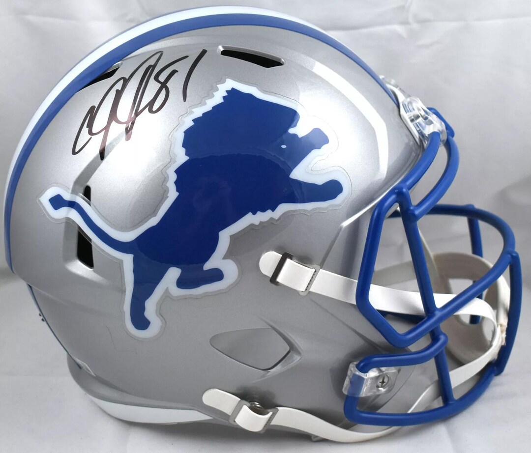 Calvin Johnson Autographed Signed Detroit Lions FS Helmet BECKETT - Etsy