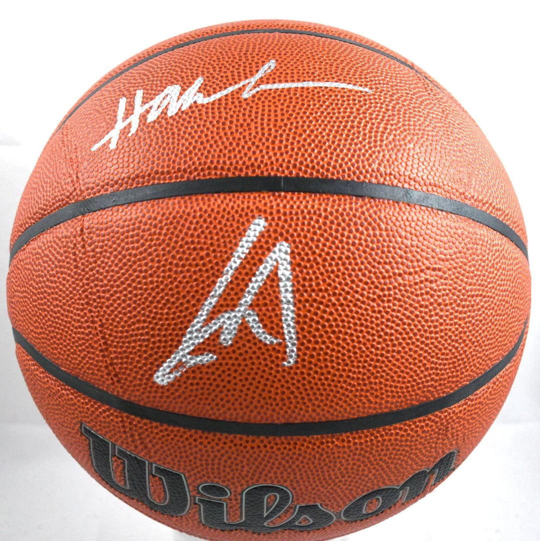 Hakeem Olajuwon & Yao Ming Houston Rockets Autographed Signed NBA ...