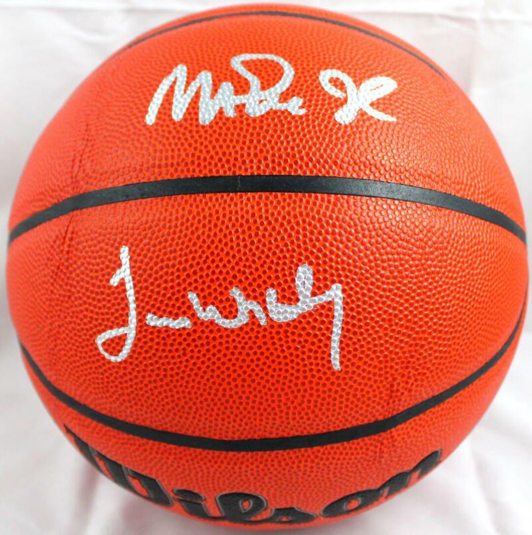 Magic Johnson & James Worthy Los Angeles Lakers Autographed Signed NBA ...