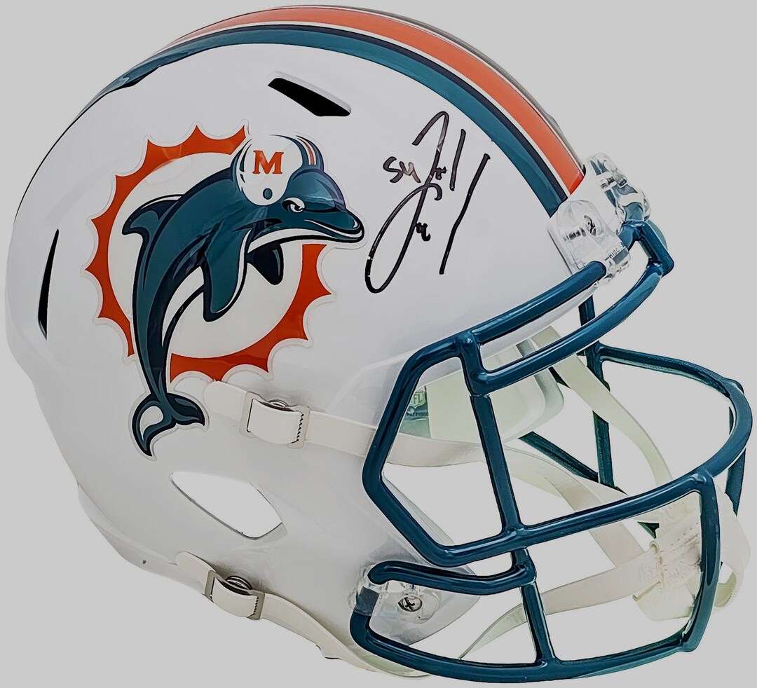 Zach Thomas Autographed Signed FS Miami Dolphins Helmet BECKETT - Etsy