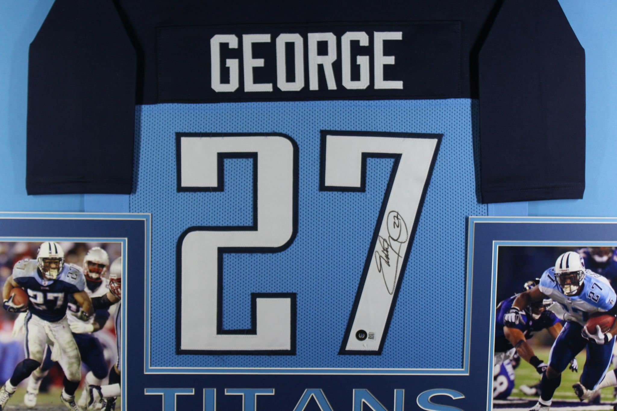 Eddie George Autographed Signed Framed Tennessee Titans Jersey - Etsy ...