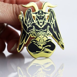 Baphomet Pin | Baphy Demon, Baphomet Occult Demonic Pin, Angels and ...