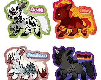 Black Horse Stickers One Inch Round Seals - Etsy