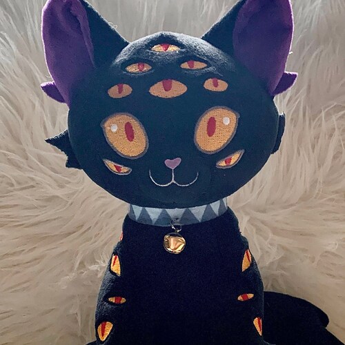 Floof the Fluffy Black Cat MADE TO ORDER - Etsy