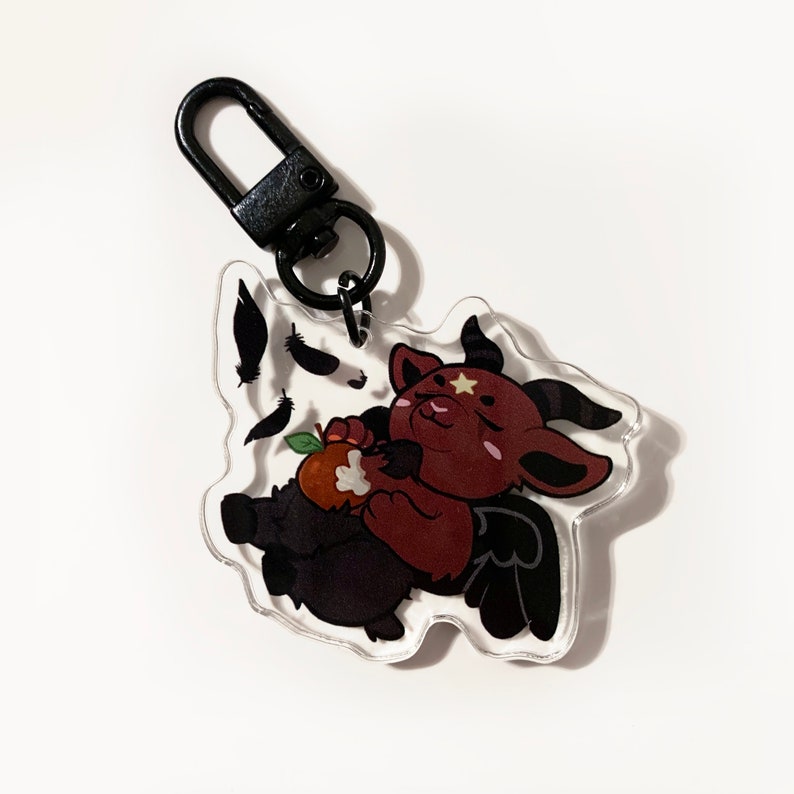 Cute Kawaii Angel and Demon Clear Acrylic Keychains Seraph - Etsy