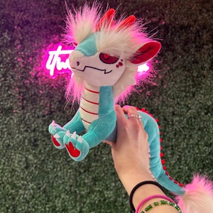 Dragon Plushie, Chinese Dragon Plush, Fluffy Dragon Stuffie, Cute ...