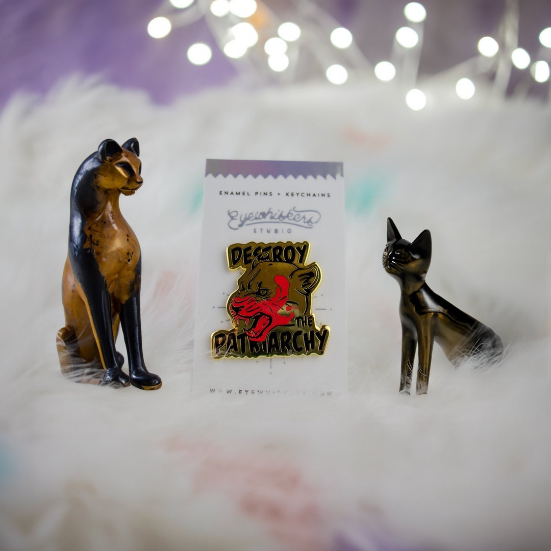 Destroy the Patriarchy Pin | Women's Rights Pin | Badass Lioness Pin ...