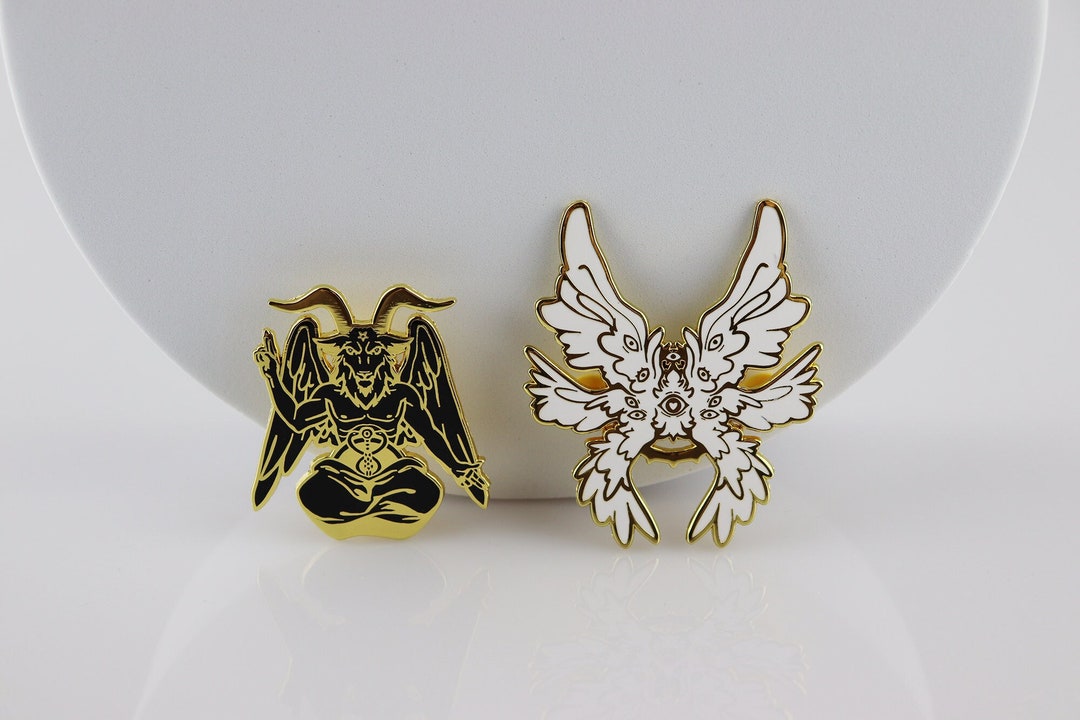 Baphomet Pin | Baphy Demon, Baphomet Occult Demonic Pin, Angels and ...