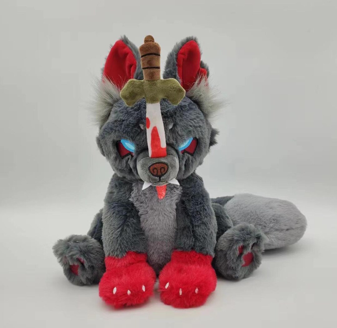Fenrir Plush, Norse Mythology, Dog Plushie, Cute Creepy Plush, Wolf ...