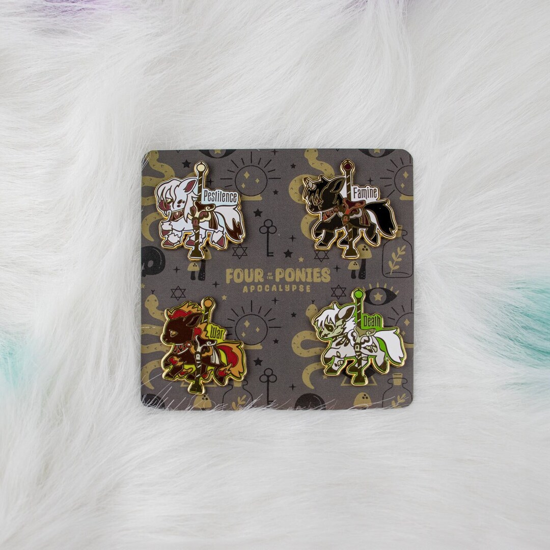 Four Horsemen of the Apocalypse Carousel Horse Pins Four Ponies of ...
