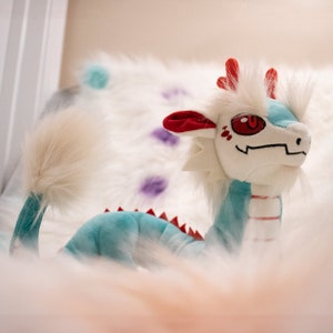 Dragon Plushie, Chinese Dragon Plush, Fluffy Dragon Stuffie, Cute ...