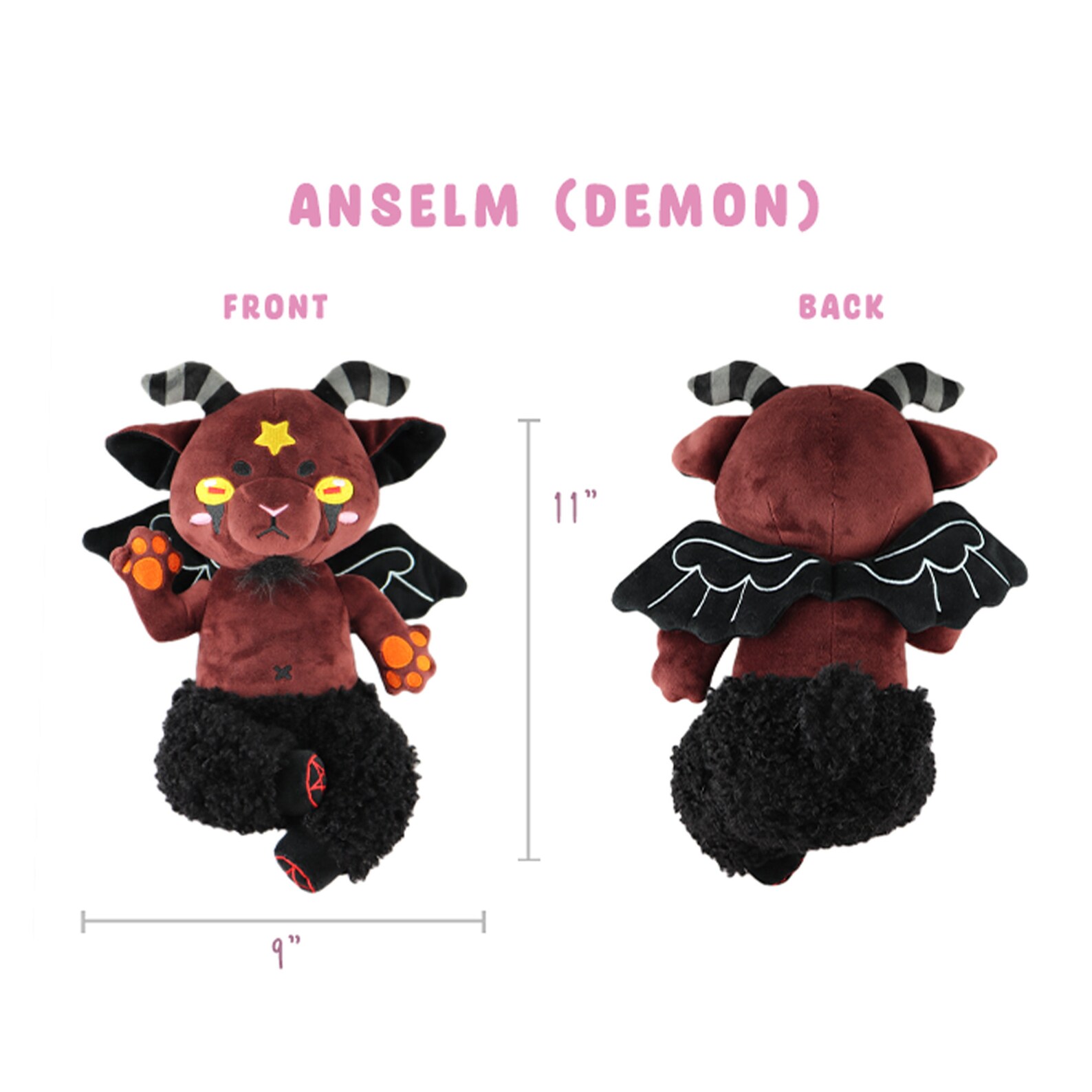 Angel Seraphim and Demon Baphomet Occult Plush | Christian Mythology ...