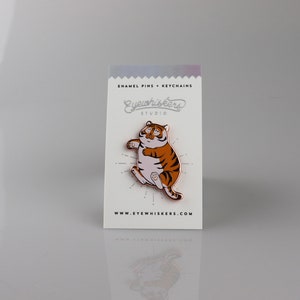 Tiger Pin, Fat Tiger Pin, Cute Fat Tiger, Orange Tiger Enamel Pin ...