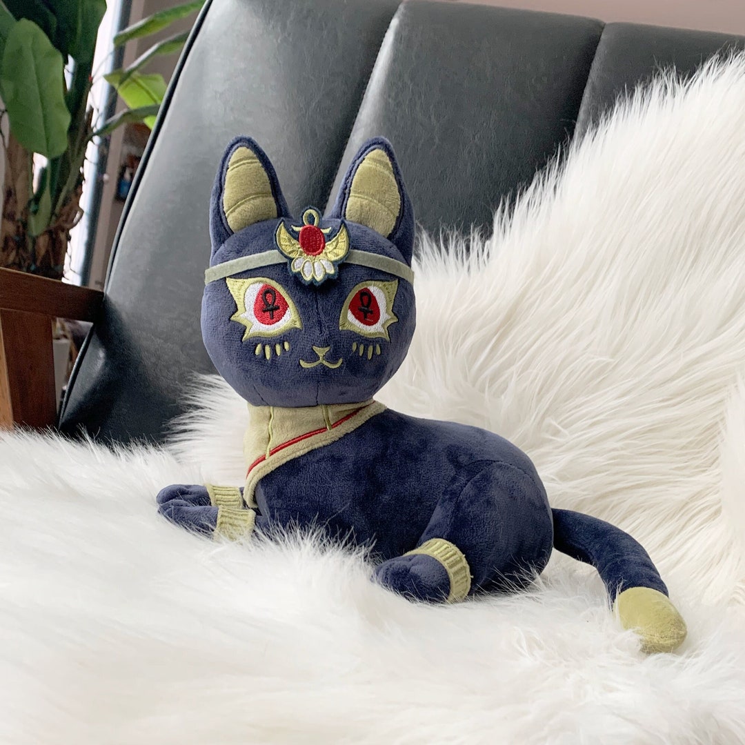 Bastet Plush: Ancient Egypt Cat Goddess, Minky Fabric, Embroidered ...