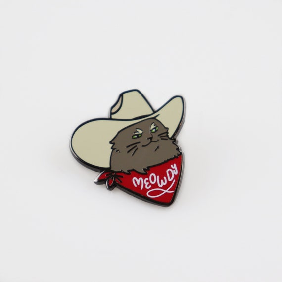 Cowboy Cat Pin / Cowboy Enamel Pin / Meowdy Pin / Western Cat - Etsy