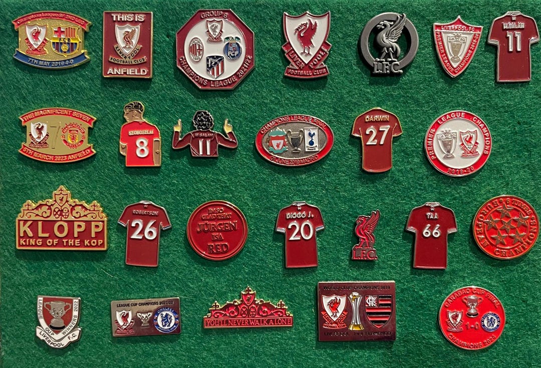 Liverpool FC Pin Badge Bundle 25 Badges - Etsy