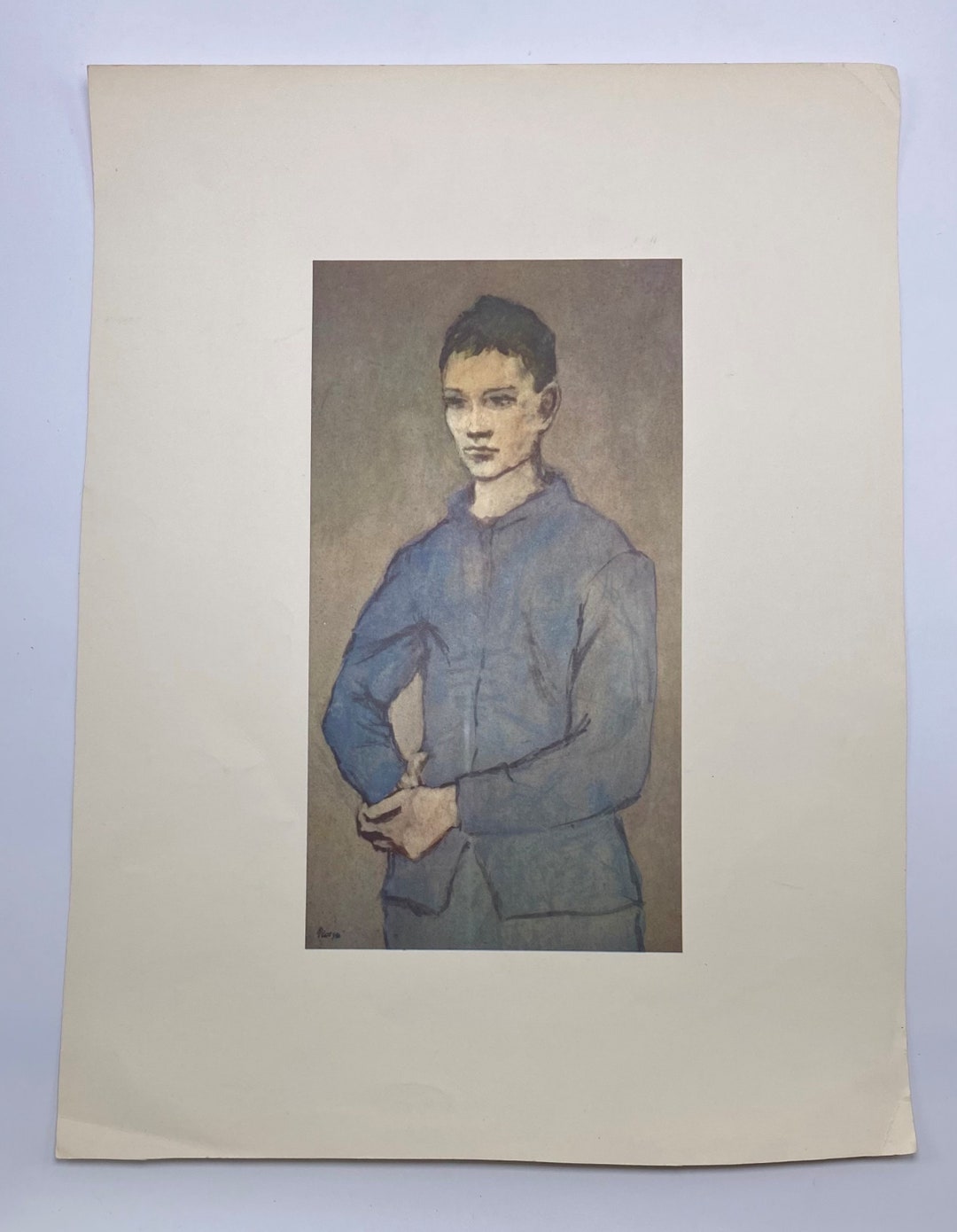 Pablo Picasso Garcon Bleu Blue Boy Original Offset Lithograph Small ...