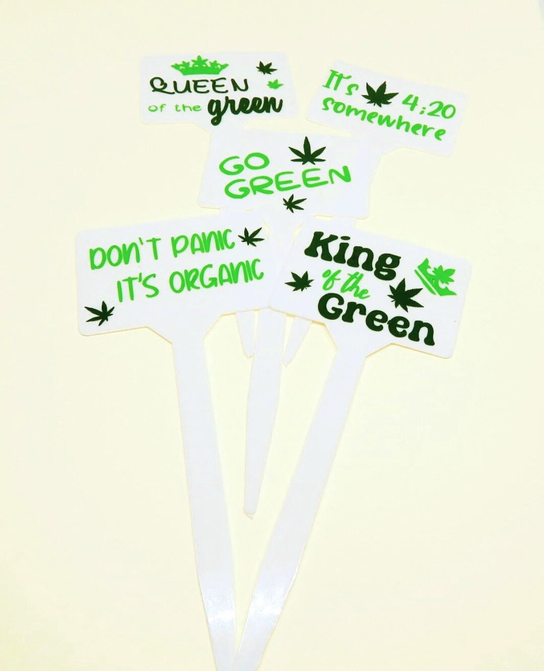 Plant Labels for Hemp Plants, Fun Home Decor, Weed Labels, Fun Weed ...