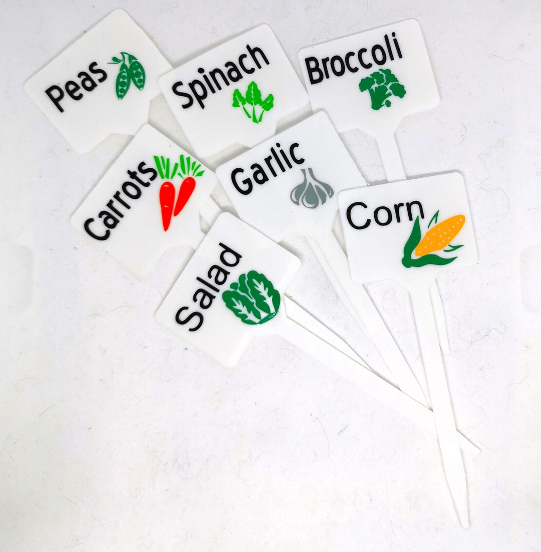 Vegetables Plant Labels Small- Garden Markers - Etsy