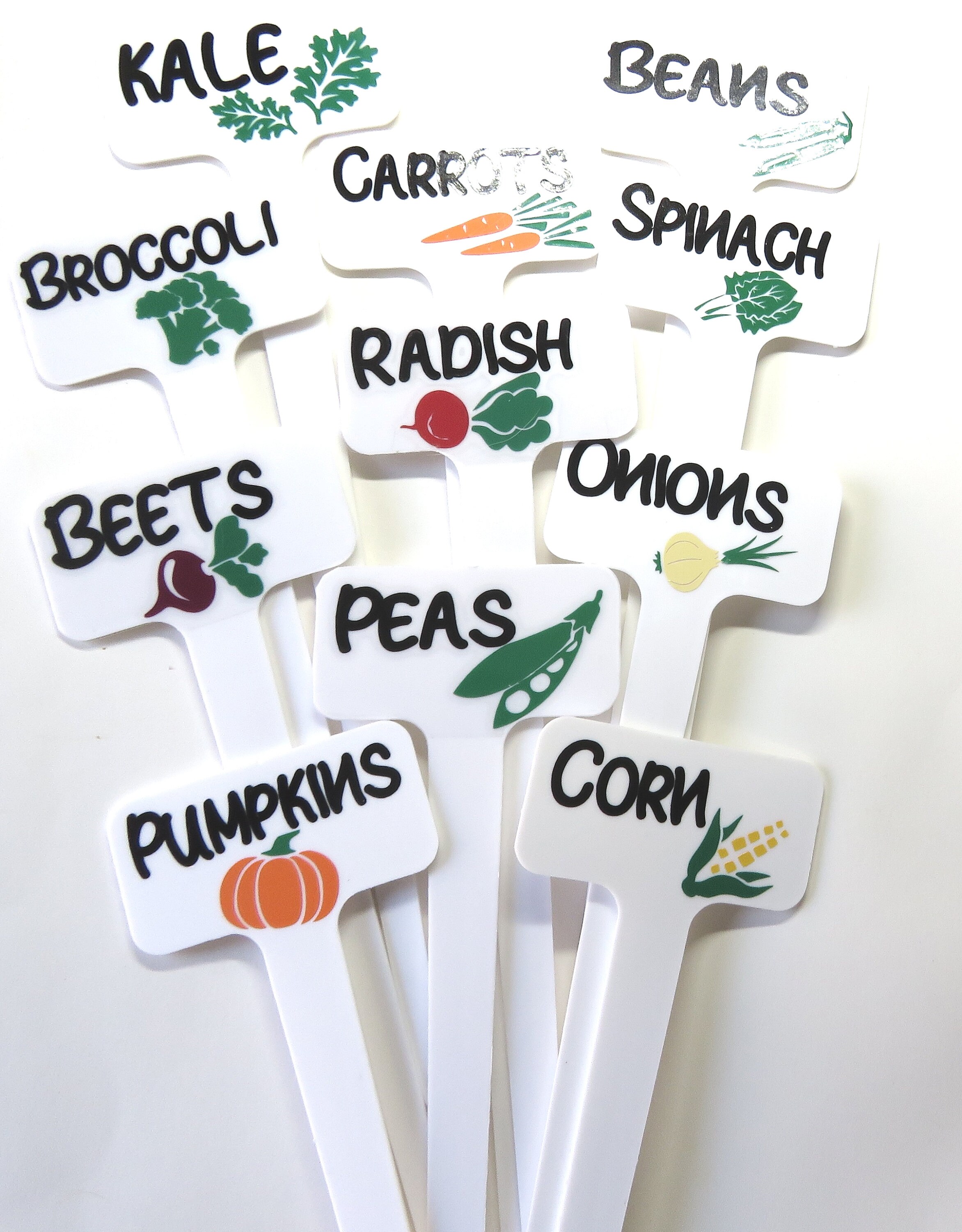 Vegetables Plant Labels ,plant Markers, Plastic Labels, Nursery Labels ...