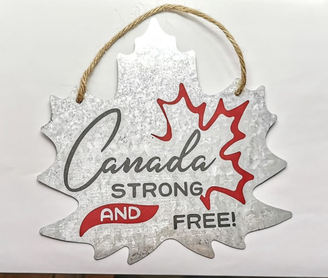 Canada Metal Sign, Maple Leave Sign, Galvanized Sign, Galvanized Metal ...