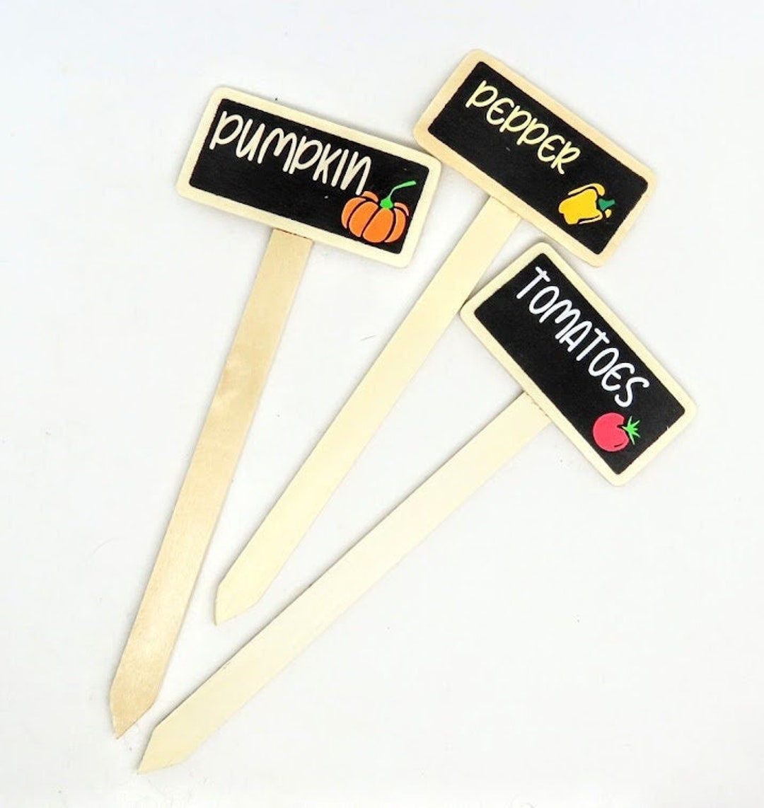 Wooden Plant Label Small, Vegetable Label, Garden Markers, Herb Labels ...