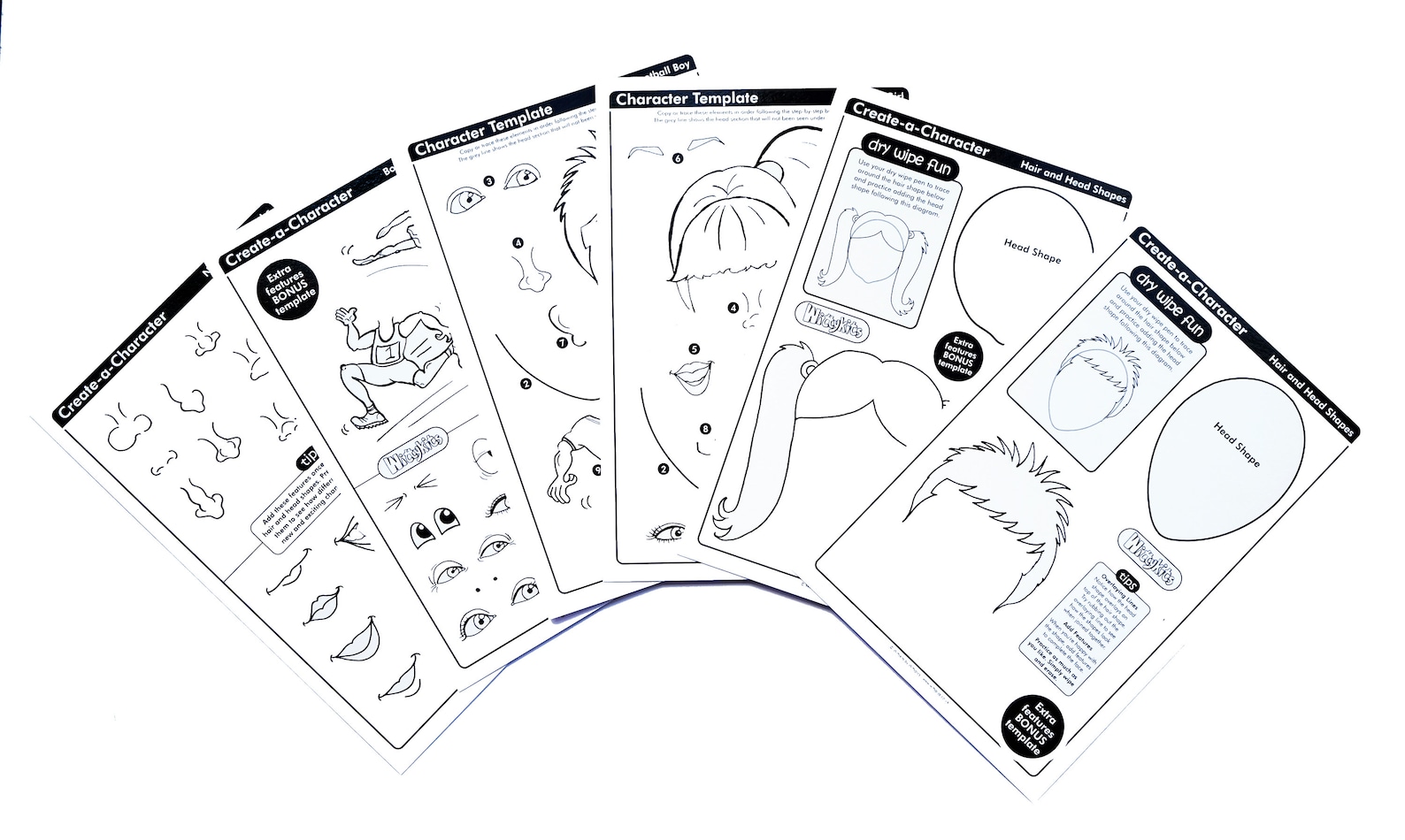 How to Draw Cartoon Faces, Printable Cartoon Kit, Easy Step by Step ...