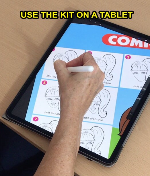 How to Draw Cartoon Faces, Printable Cartoon Kit, Easy Step by Step ...
