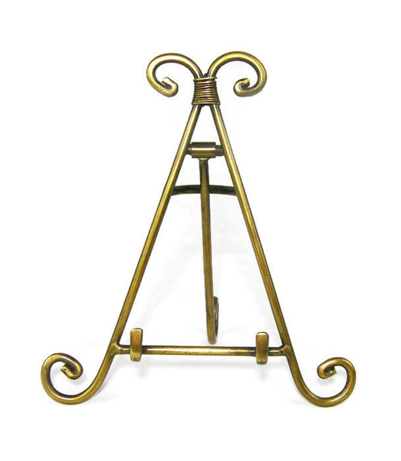 Decorative Metal Easel 7" Tall Display Stand- Copper, Iron, Antique ...