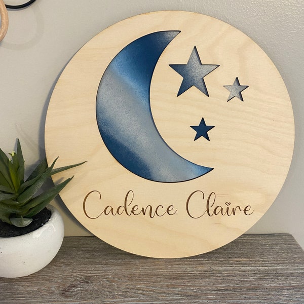 Moon Name Sign - Etsy